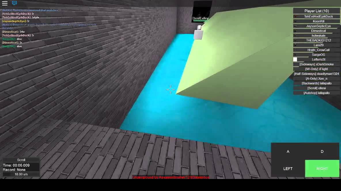 Roblox Surf: underground Scroll. - YouTube