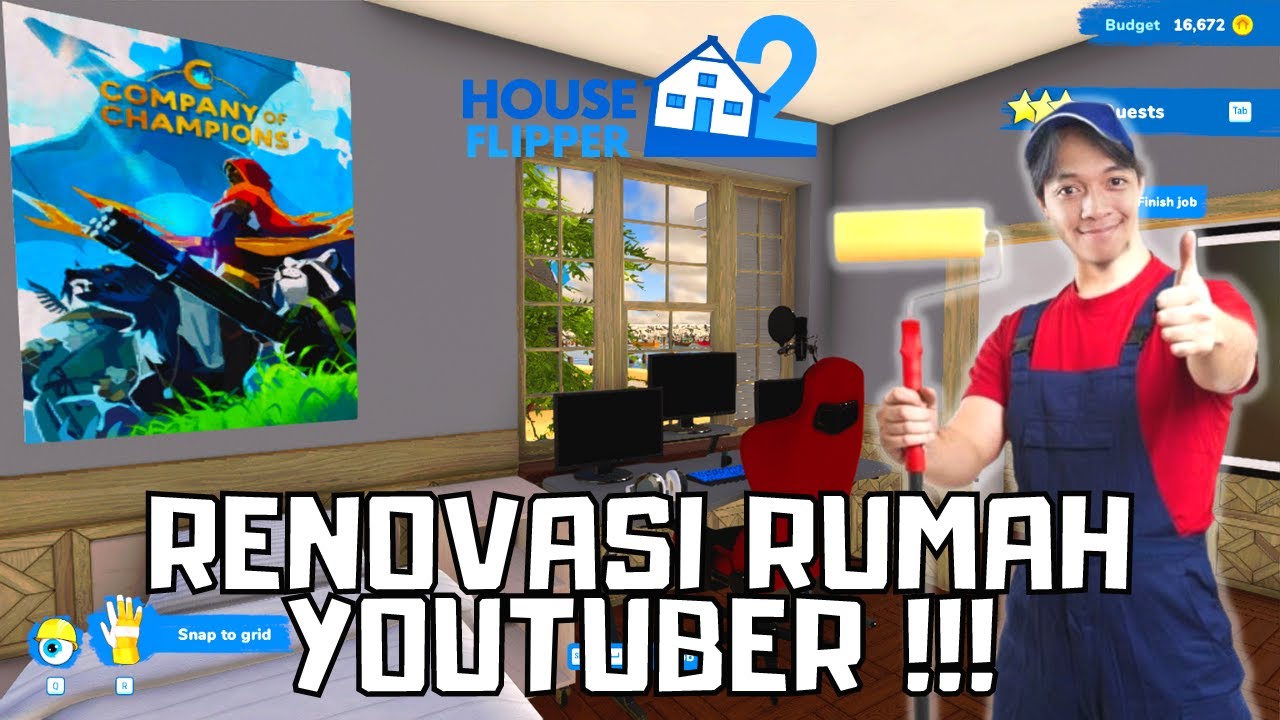 Renovasi Rumah Youtuber !!! - House Fliper 2 Indonesia - YouTube