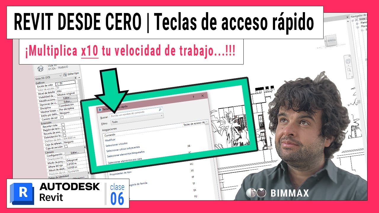 REVIT DESDE CERO Teclas de acceso rápido (atajos de teclado) - YouTube