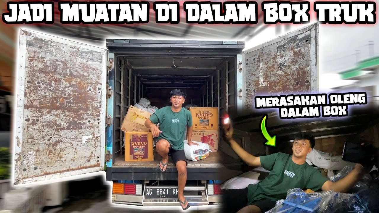 24 JAM JADI MUATAN DIDALAM BOX TRUK! - YouTube
