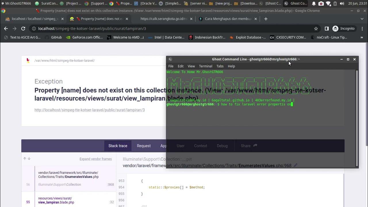 How to Fix Property does not exist on this collection instance Laravel 8 Webserver Apache GNU ...