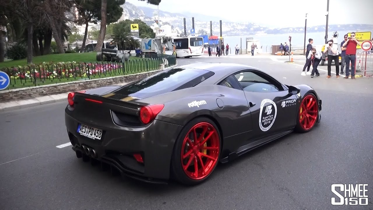 Prior Design Ferrari 458 - Revs and Accelerations in Monaco - YouTube