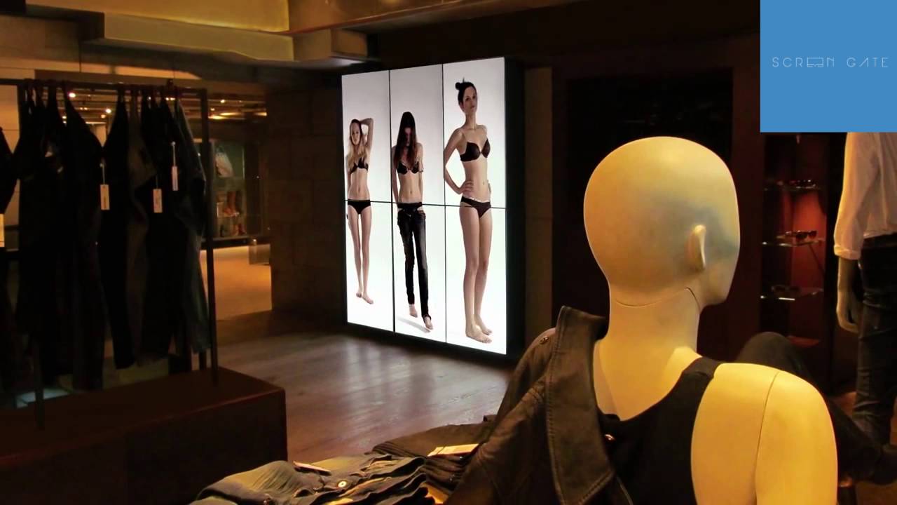 LCD Digital Signage for Fashion Retail - YouTube