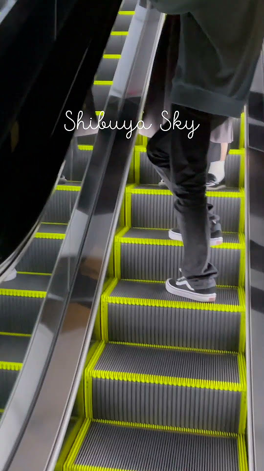 Stunning Night Views on Shibuya Sky Tower Escalator / Shibuya Scramble Square Observation Deck ...