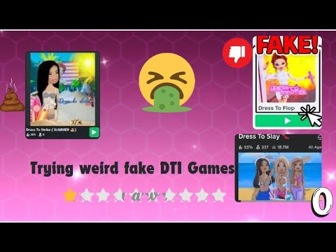 Trying Fake games and copies of Dress to Impress [ FAKIEST AND ...