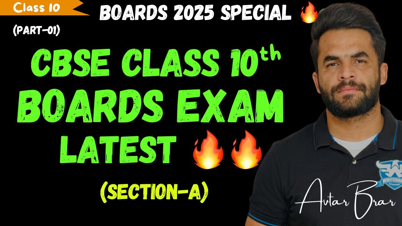 1. Class 10th latest Exam 🔥 CBSE Board (Section-A) - YouTube