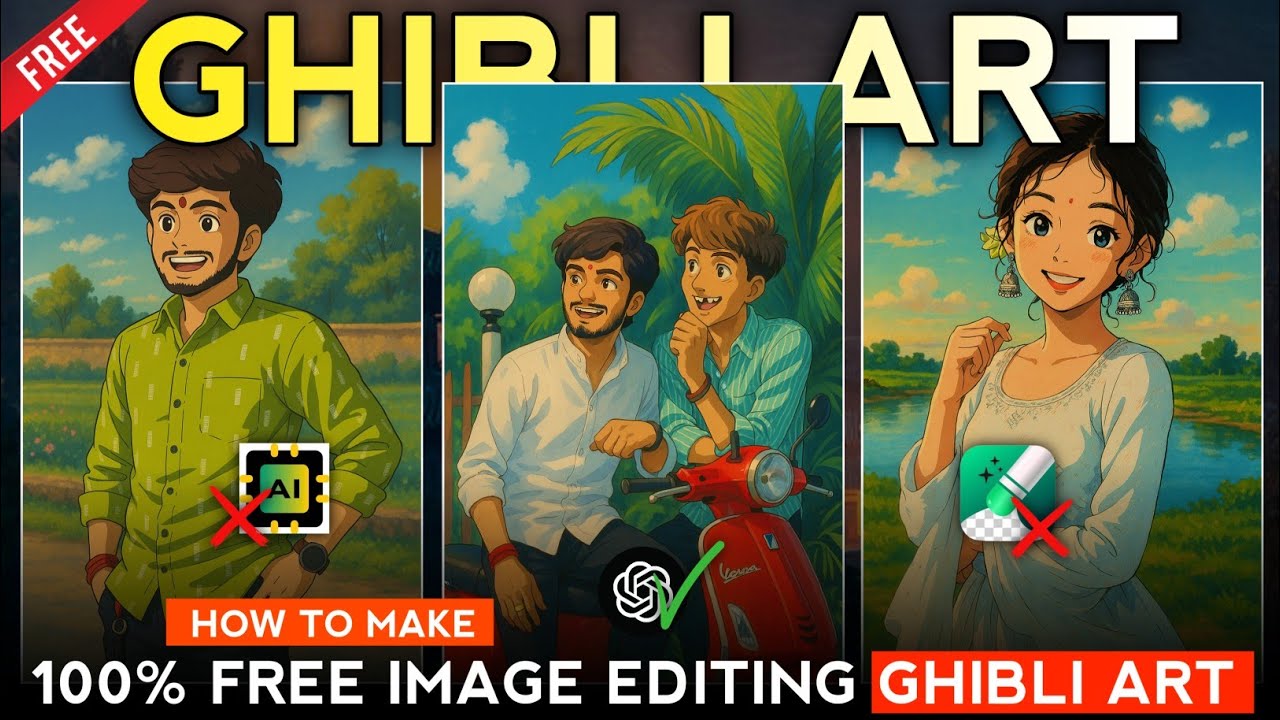 How to Make 100% Free Ghibli Style Image | Instagram Viral Cartoon ...