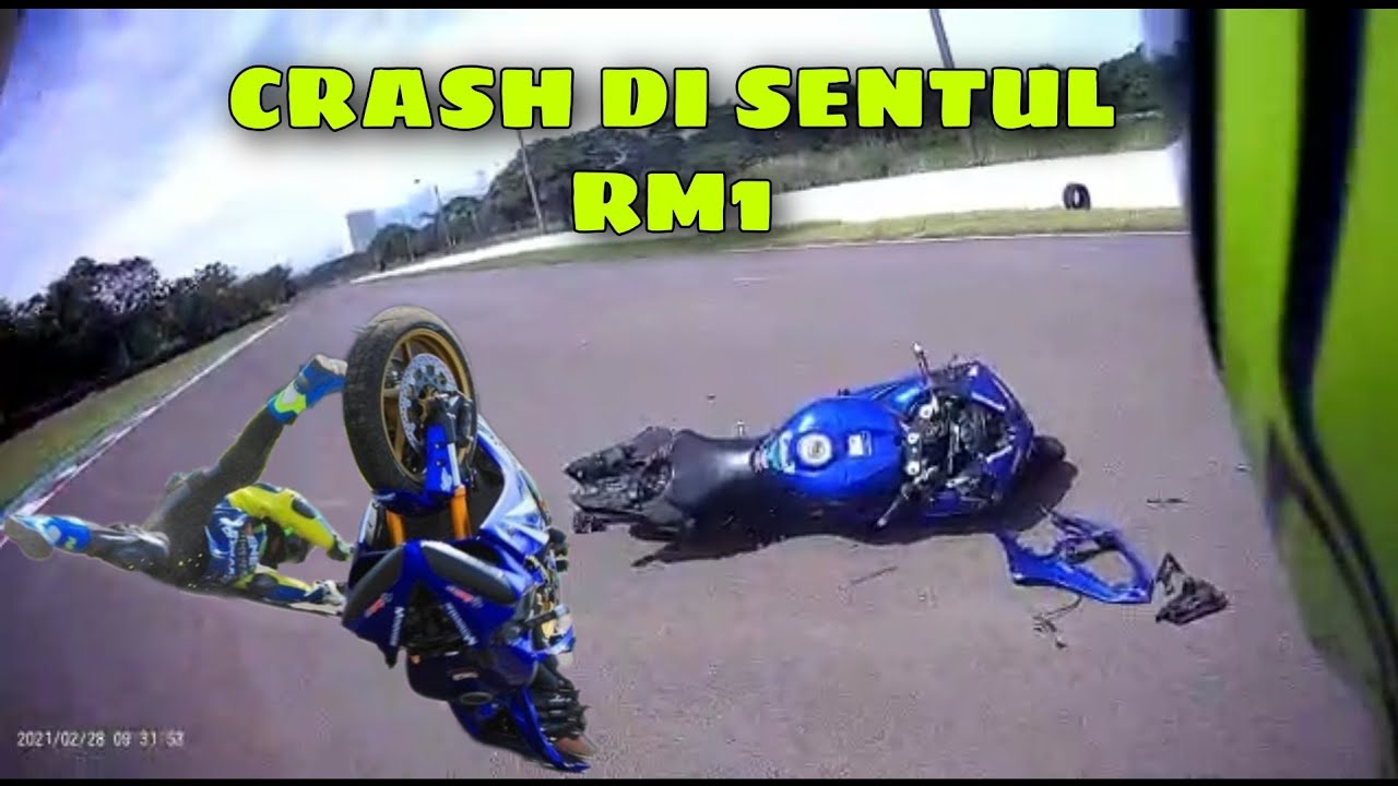 Yamaha R1 Crash Di Sirkuit Sentul - YouTube