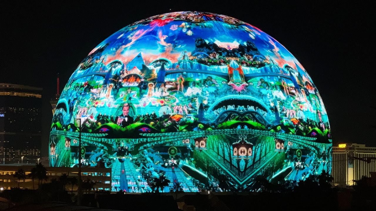 Amazing Display Vegas Sphere Las Vegas Saturday Night - YouTube