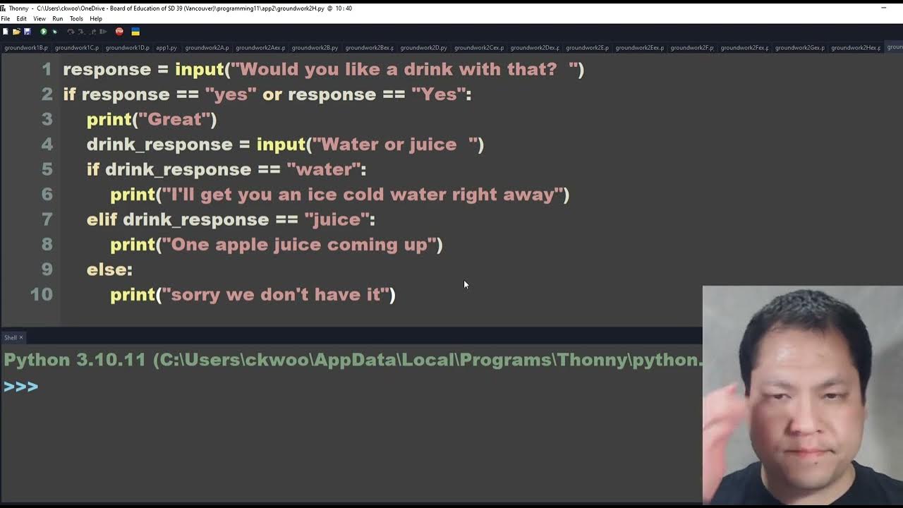 Python Level 1 - Groundwork 2H - If in if - YouTube