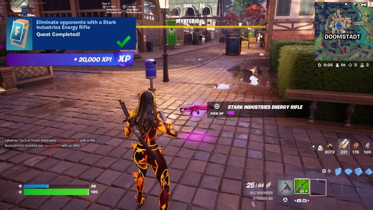 Fortnite - Eliminate Opponents With A Stark Industries Energy Rifle ...