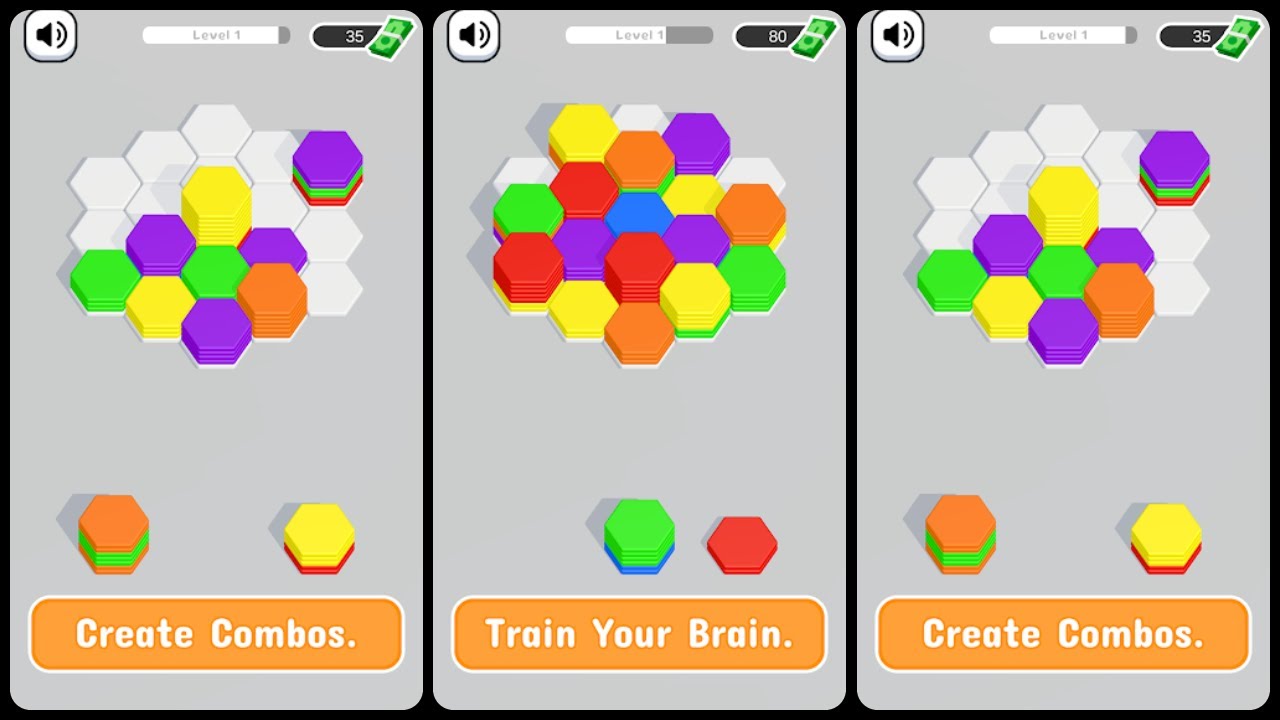 Hexa Sort Hexagon Sorting Game Games Game Gameplay Android - YouTube