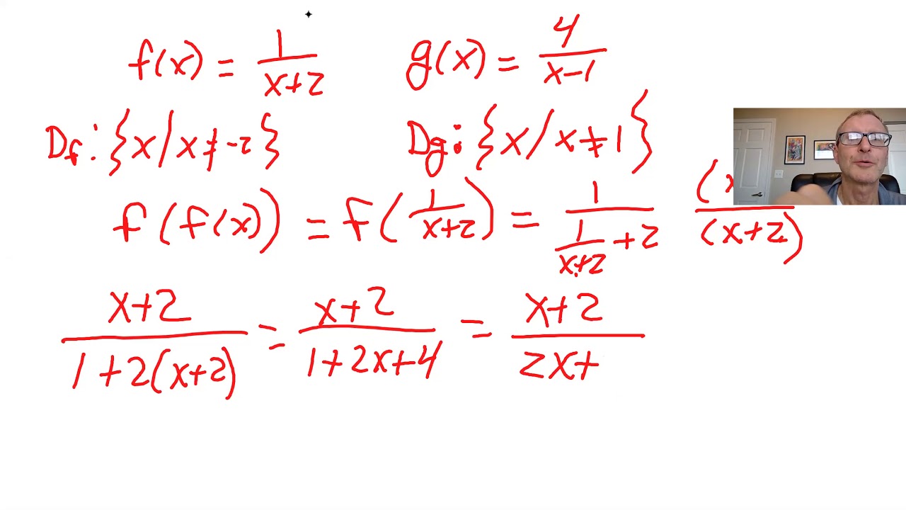 College Algebra Section 6 1 Composition of Functions Part B - YouTube