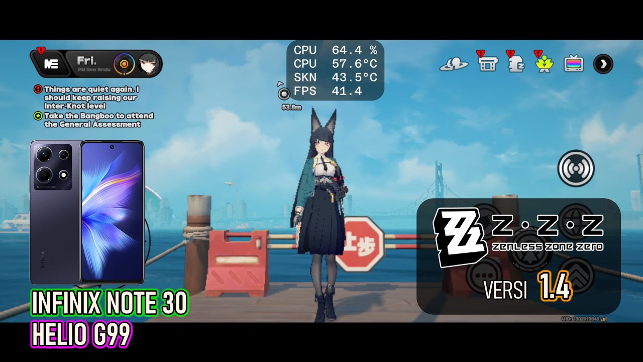 Zenless Zone Zero versi 1.4 (ZZZ) Gameplay & Tes FPS - Infinix Note 30 ...