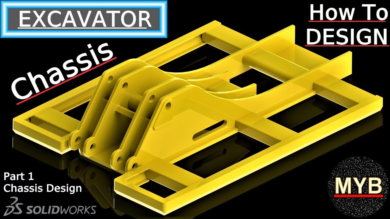Designing An Excavator Chassis In SolidWorks - YouTube