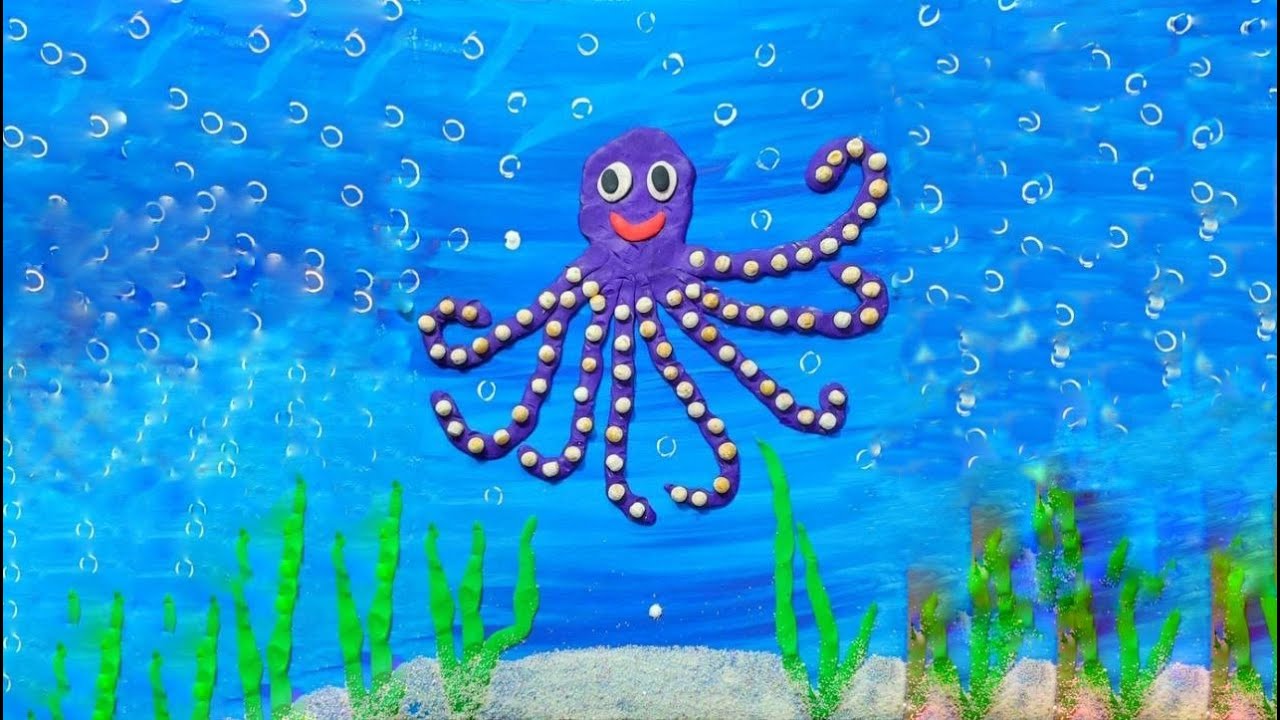 Cheerful octopus children's craft - YouTube