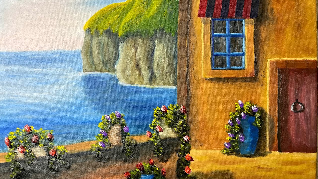 How to paint a Mediterranean scene-For beginner and intermediate ...