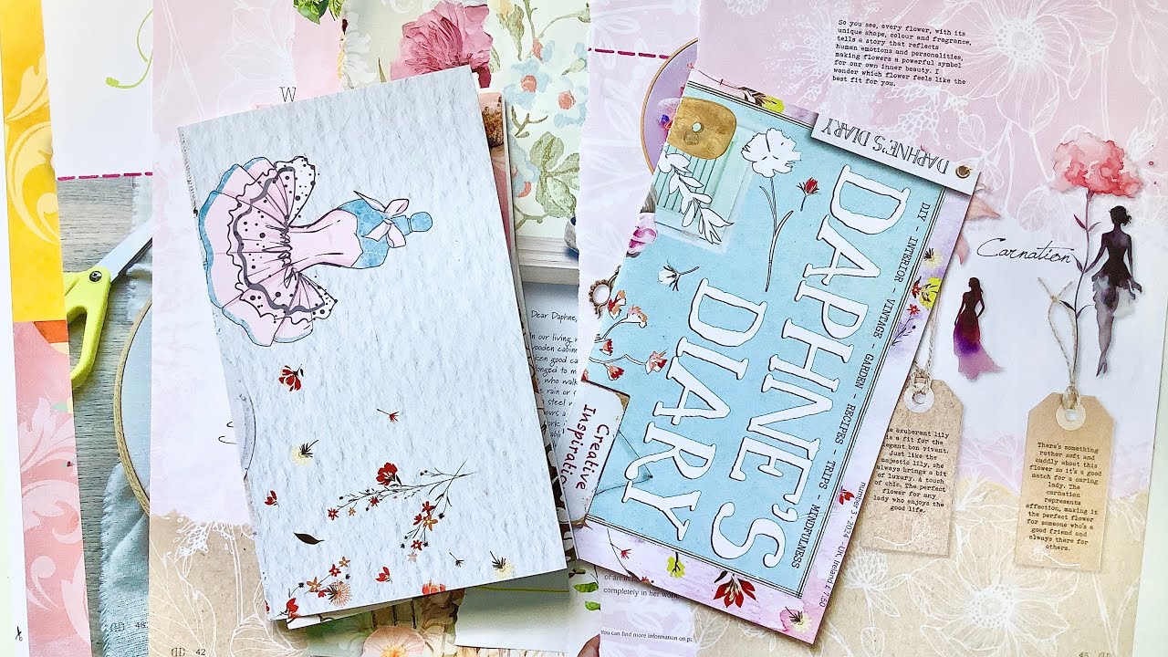 Making Daphne’s Diary journals: Preparing feature pages - Part 2 - YouTube