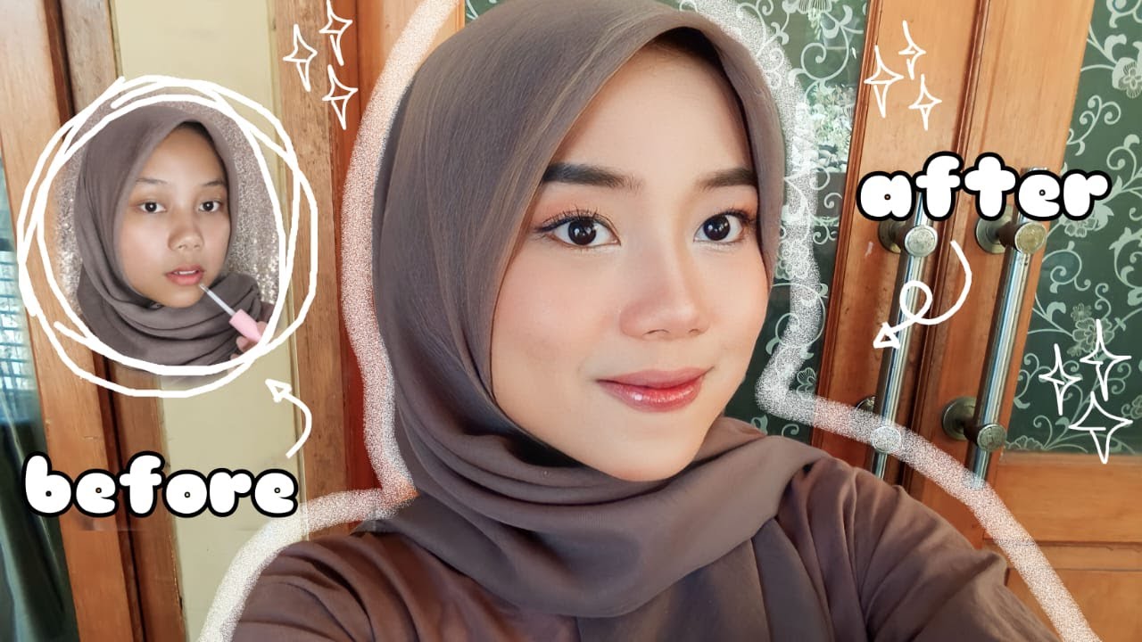 PINK MAKE UP TUTORIAL💗 | SEMUANYA PRODUK LOKAL!! - YouTube
