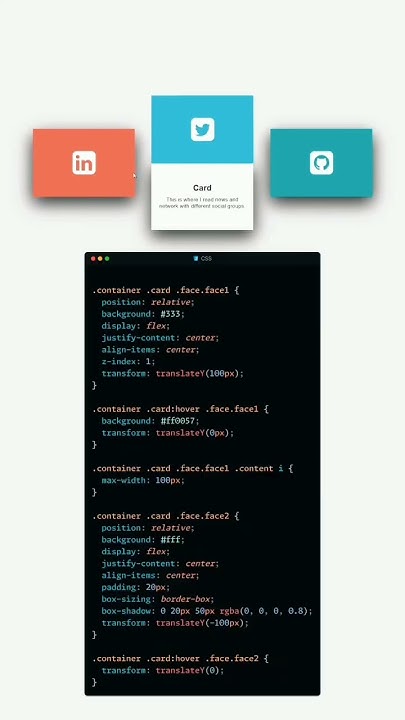 Animation Card In HTML and CSS #fypシ #developer #coding #programming #htmlcss #htmlcss #html # ...