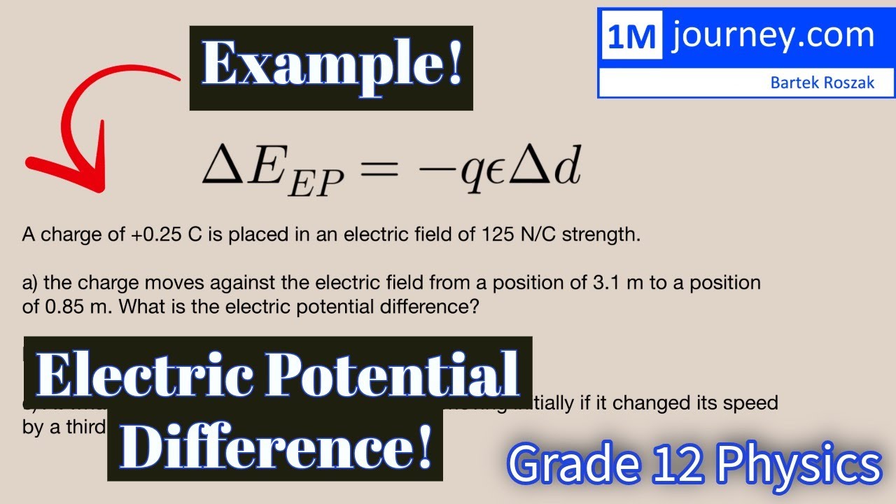 Grade 12 Physics - Electric Potential Difference Example - YouTube