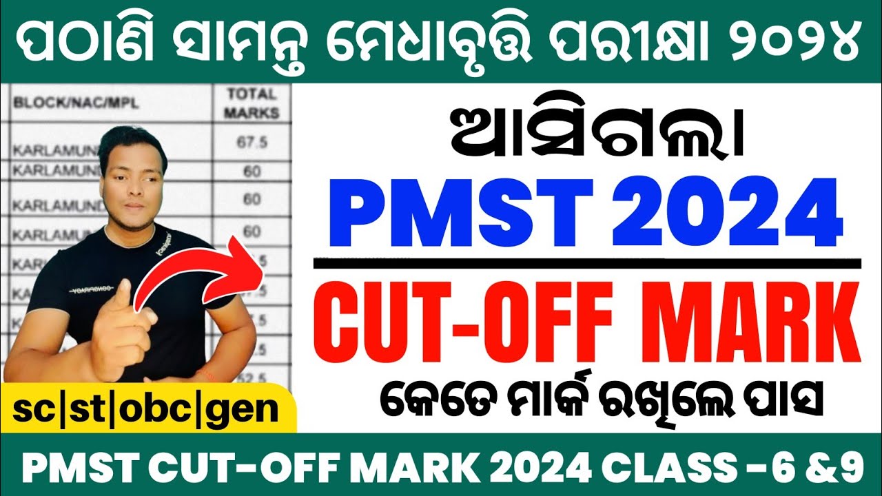 PMST Mathematics scholarship test 2024 Cutoff Mark|PMST Cutoff Mark ...
