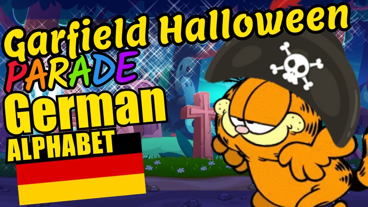 Garfield Halloween Teaching the German Alphabet Letters Educational ...