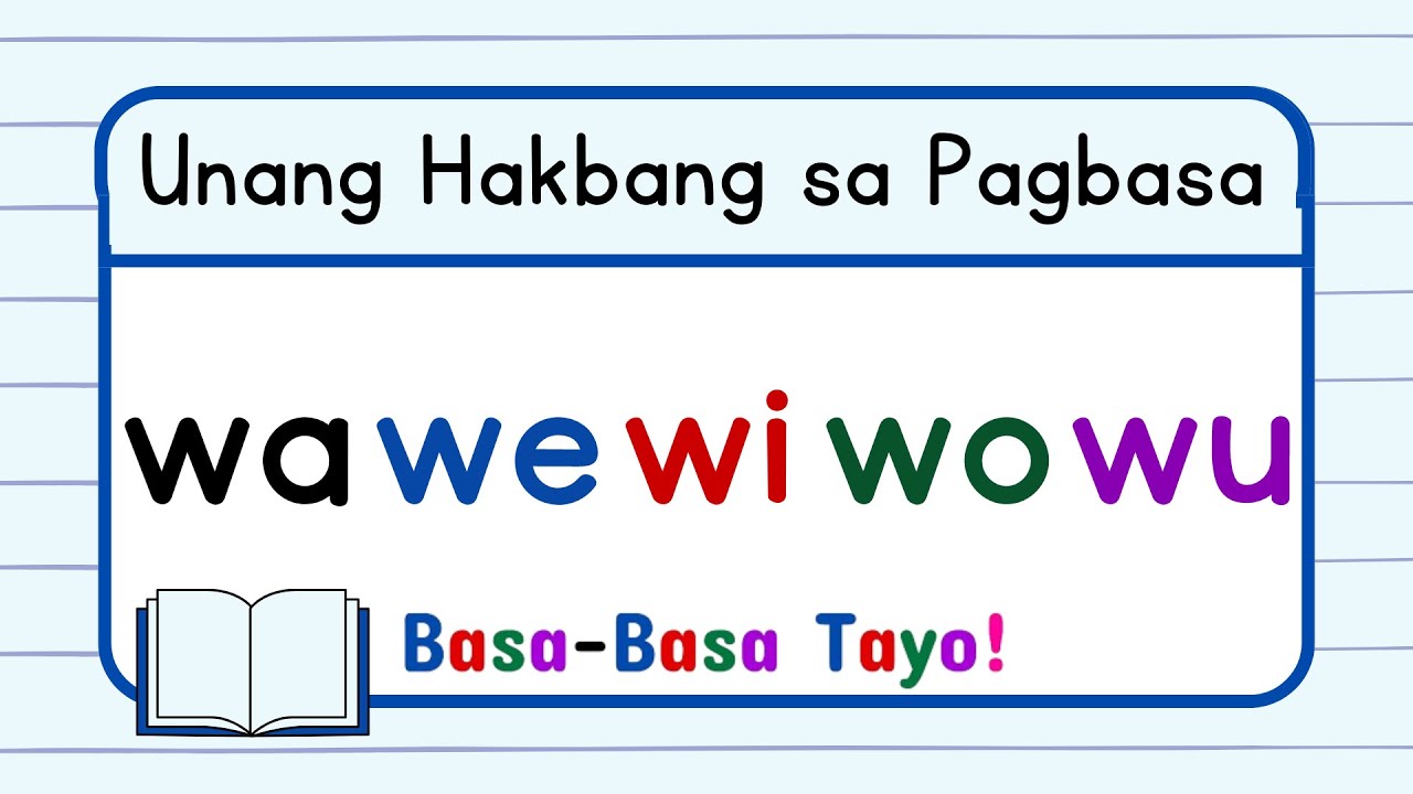 wa we wi wo wu | Pagbasa ng mga Pantig | Tagalog Reading | Basa-Basa ...