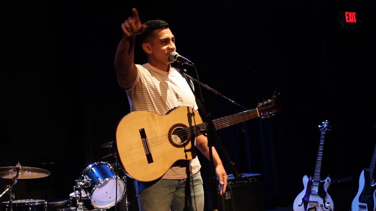 Ivan Polanco, performing his original song, "Whatcha Wanna Do" (2019 ...