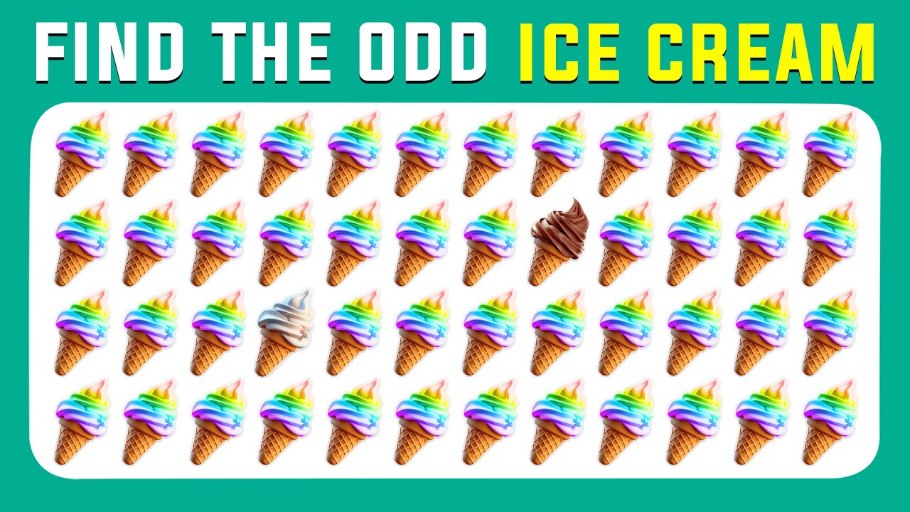 🍰🍭🧁 Find the ODD One Out – Sweets Edition| Easy, Medium, Hard | Quacky ...