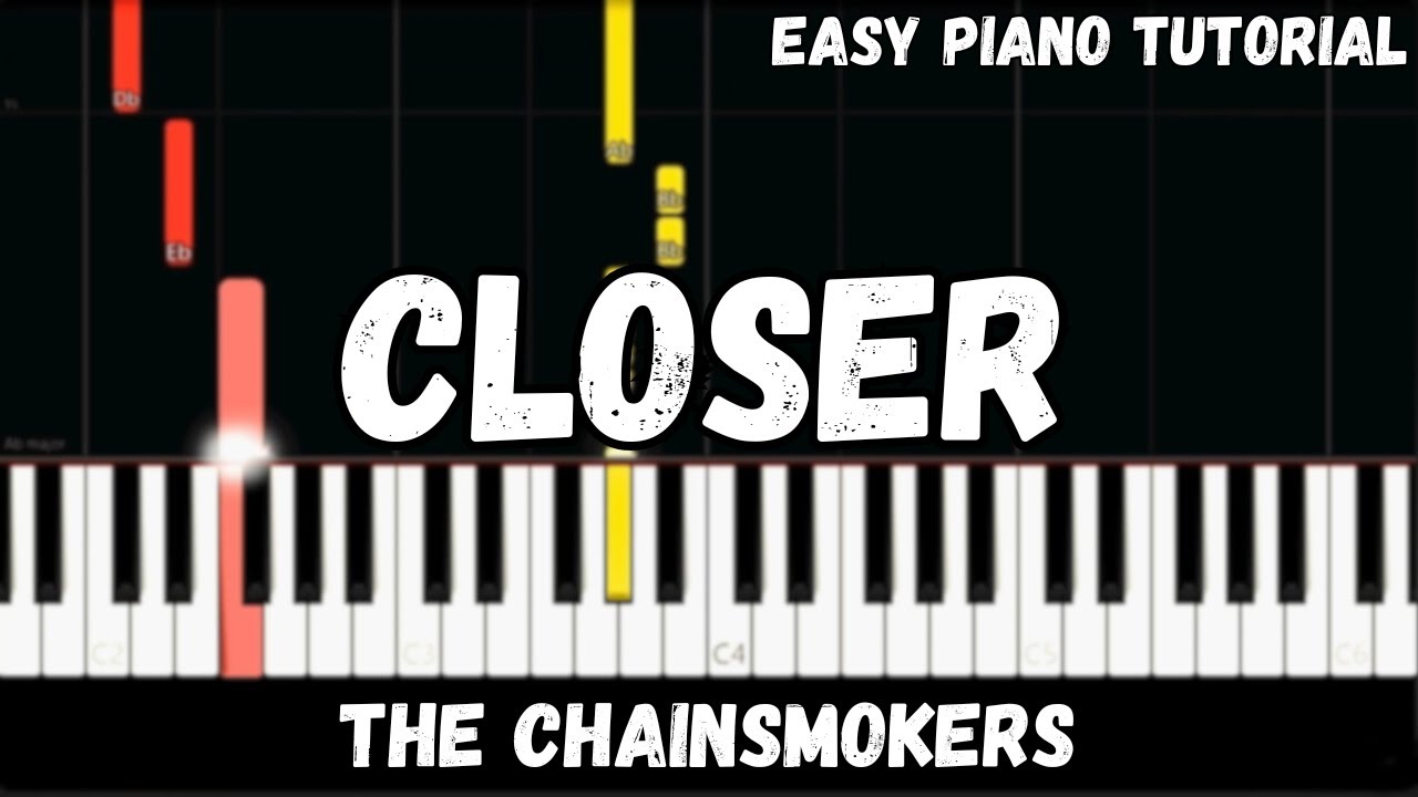 The Chainsmokers - Closer ft. Halsey (Easy Piano Tutorial) - YouTube