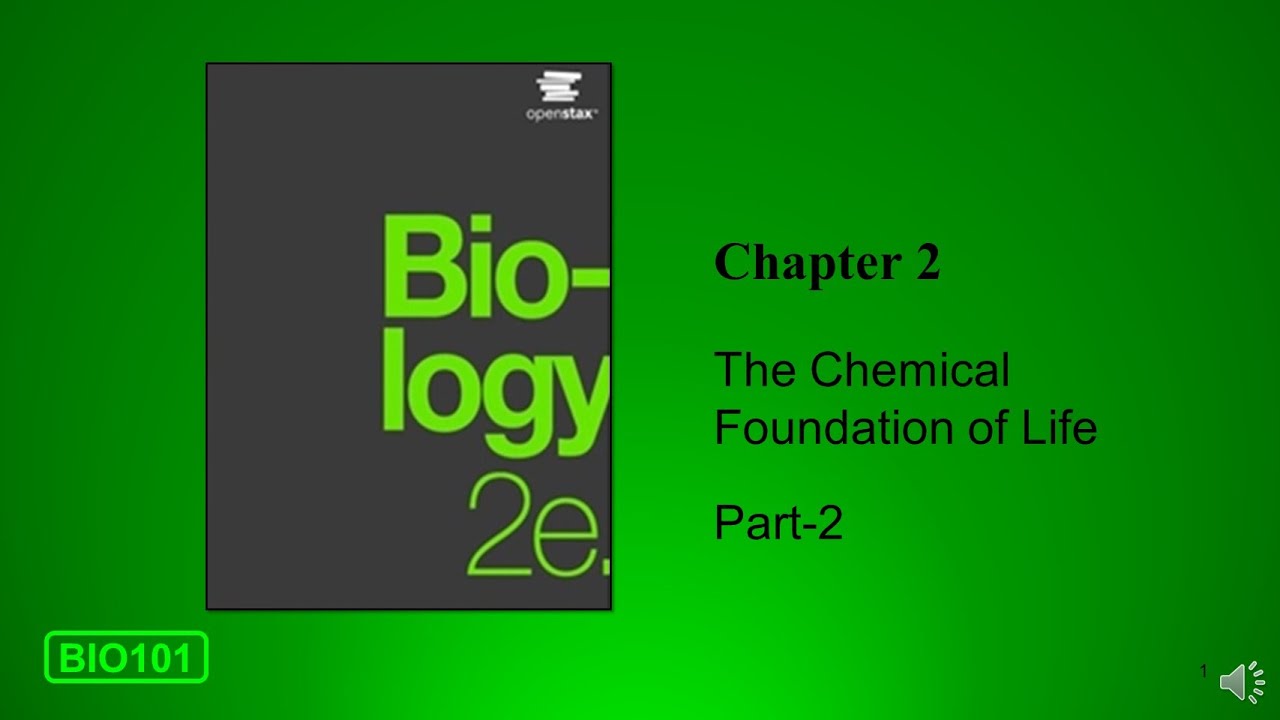 CHAP2 CHEMICAL FOUNDATION OF LIFE PART 2 - YouTube