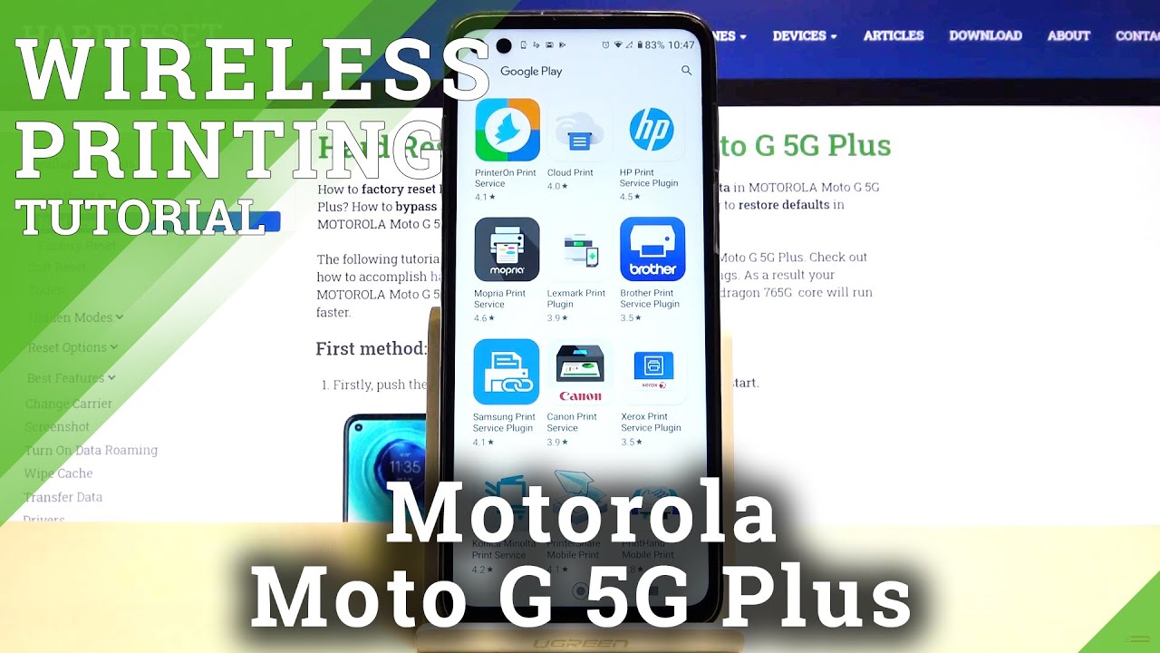 How to Connect Printer with Motorola Moto G 5G Plus - Create Bluetooth ...