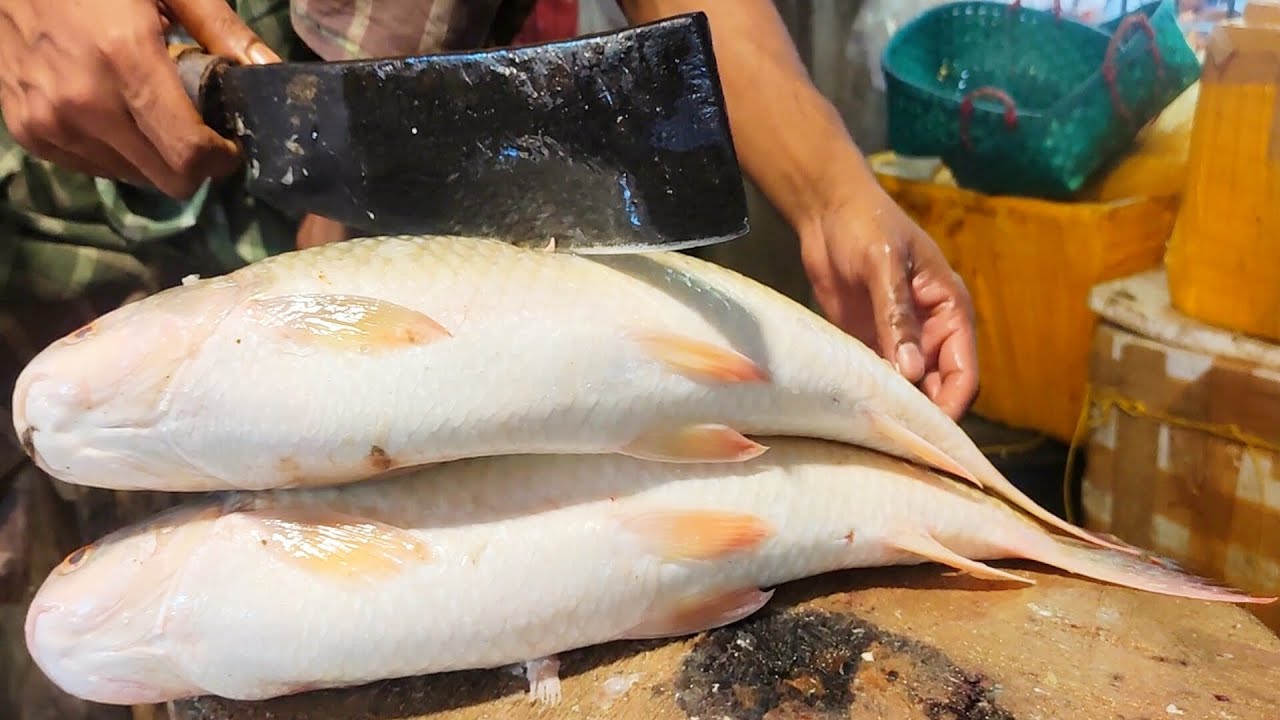 Amazing Mrigal Fish Cutting Skills live In BD Fish Market - YouTube