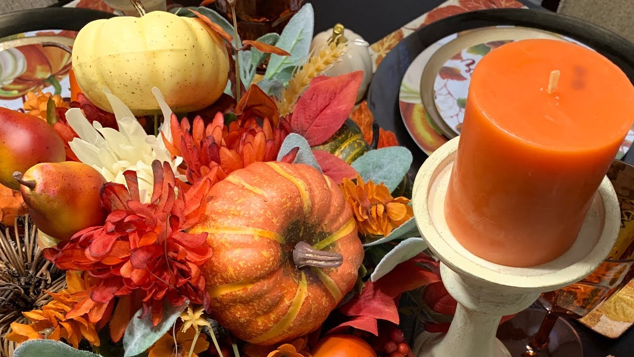Pumpkins and Candles Tablescape Challenge | hosted by mrs vee ...