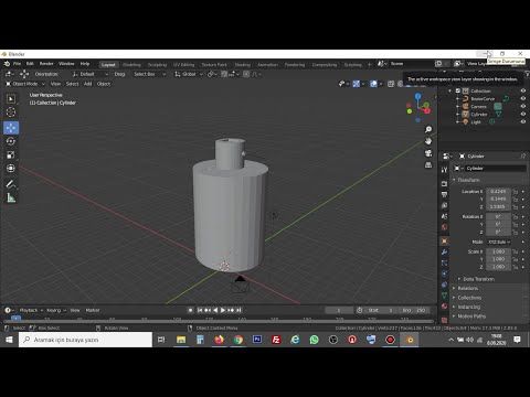 Blender 2.83.0 parfüm şişesi tasarlama (Türkçe)
