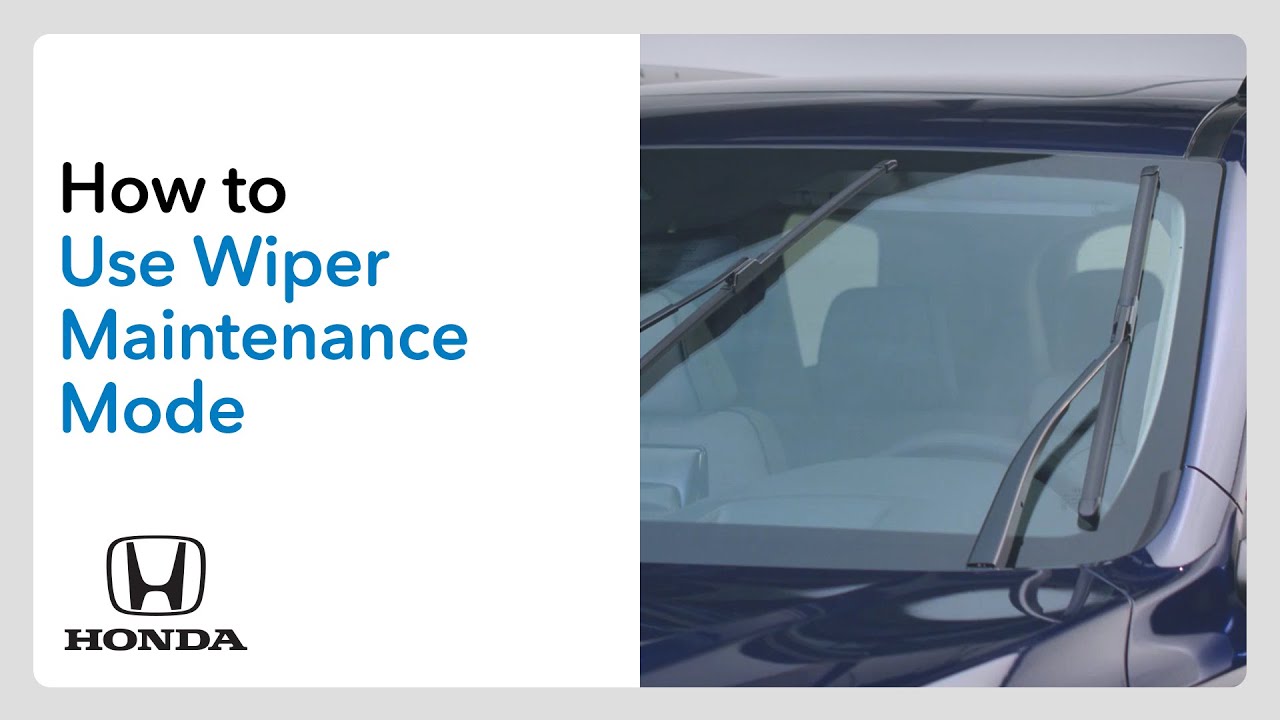 How to Use Wiper Maintenance Mode - YouTube