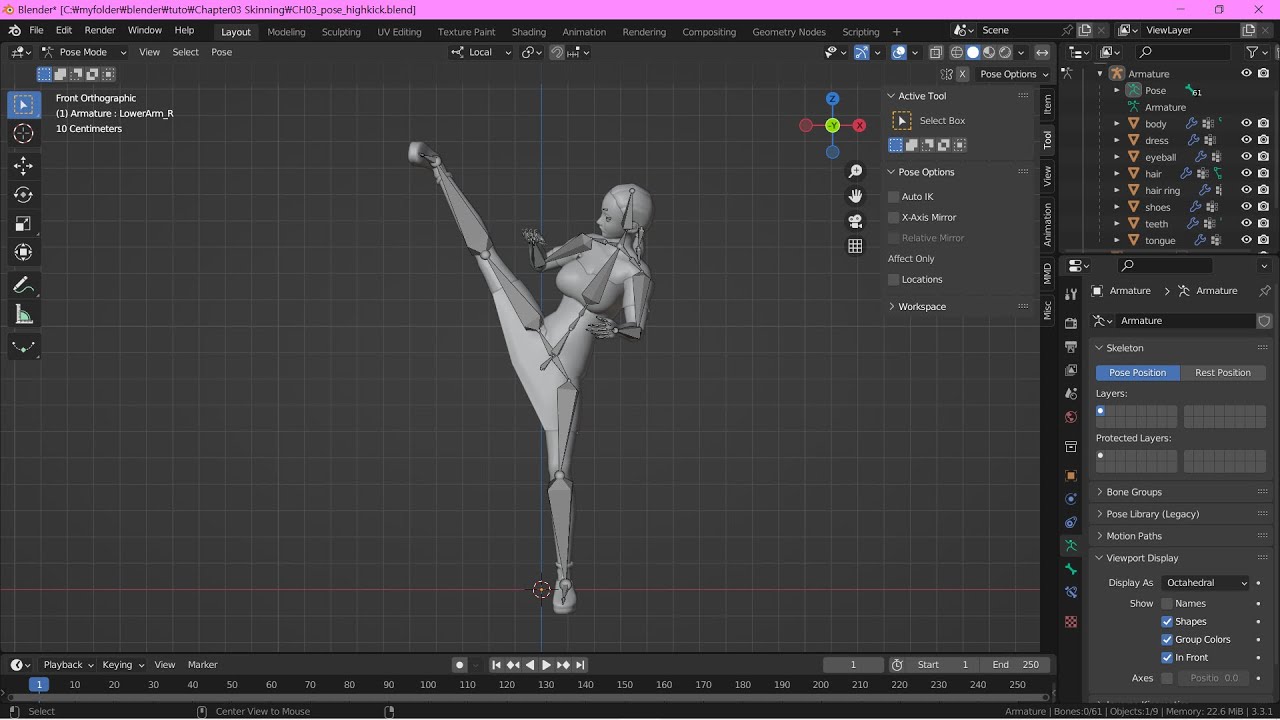 블렌더 캐릭터 스키닝 part01(Blender Character Skinning part01) - YouTube