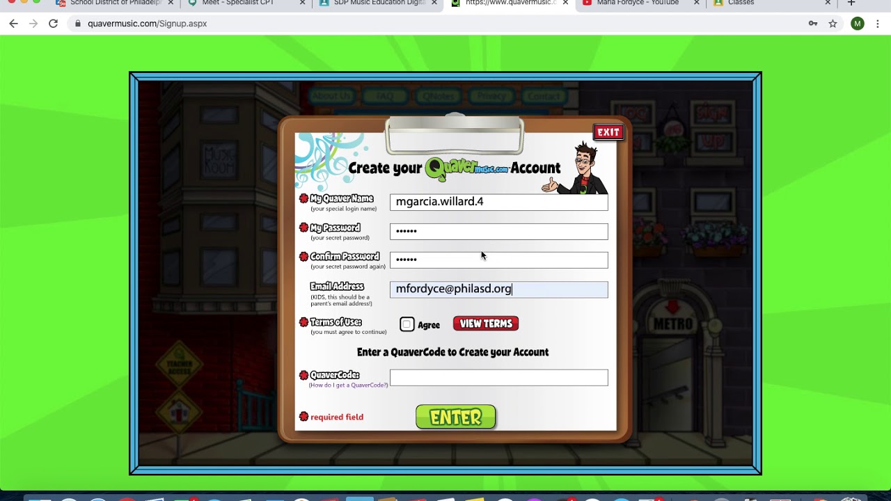 Create an account on Quaver- music learning website - YouTube