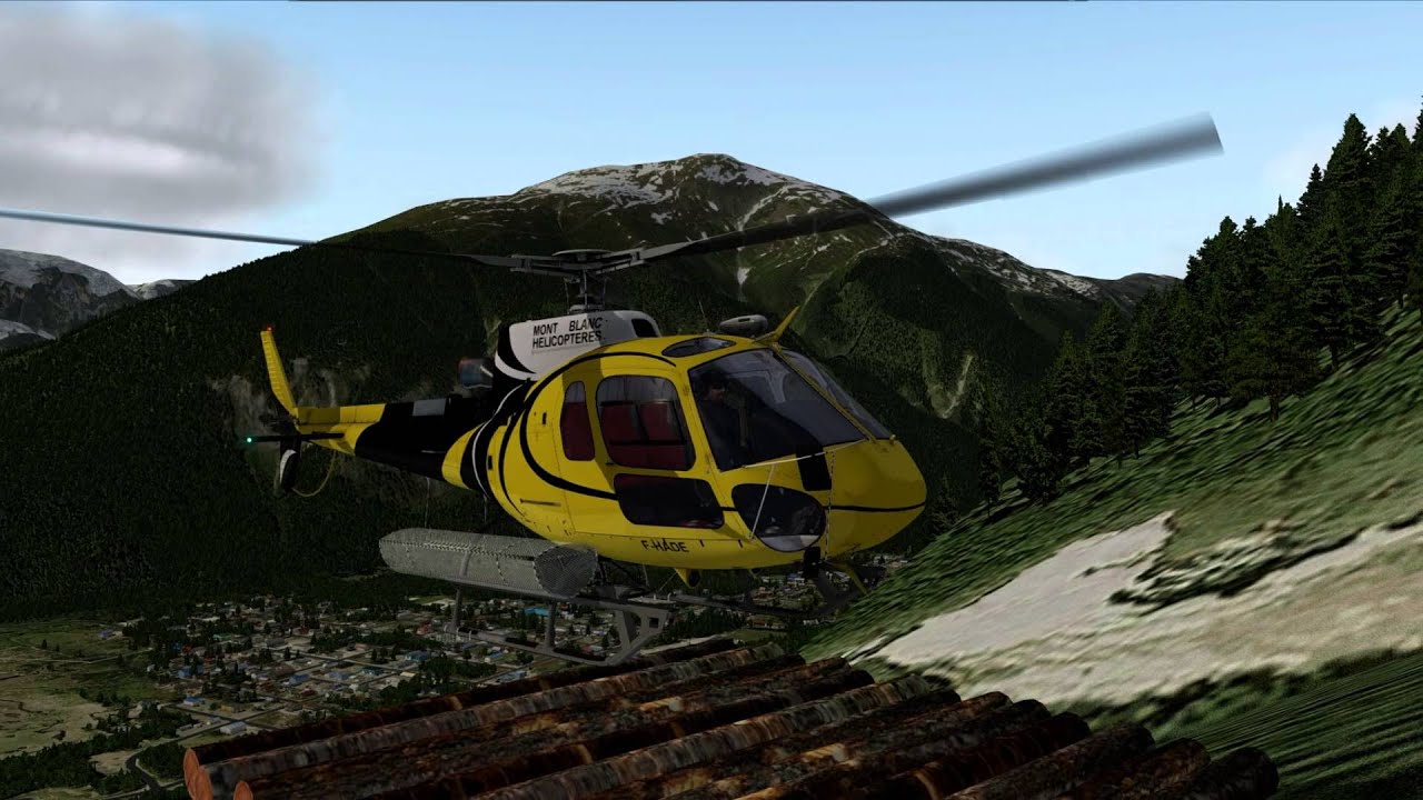 AS350 B3 Dreamfoil / xplane 10 / precision landing - YouTube