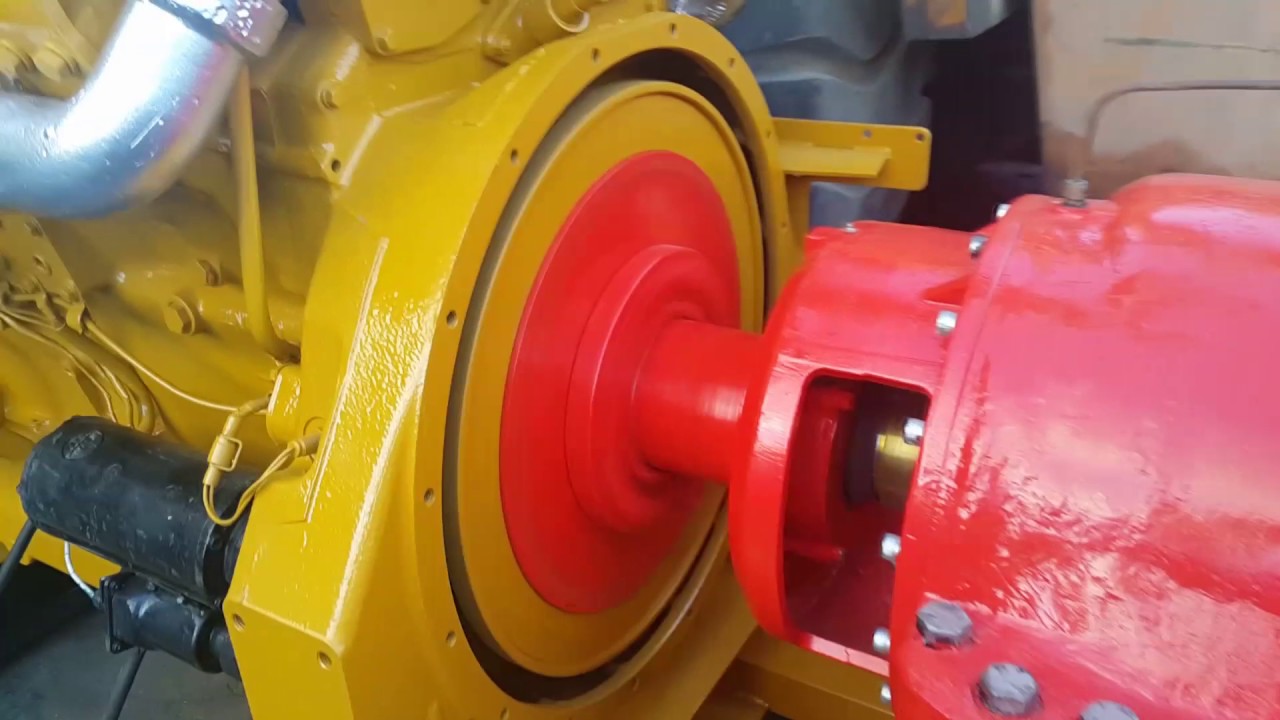 Fire Pump with cat engine 3412 - YouTube