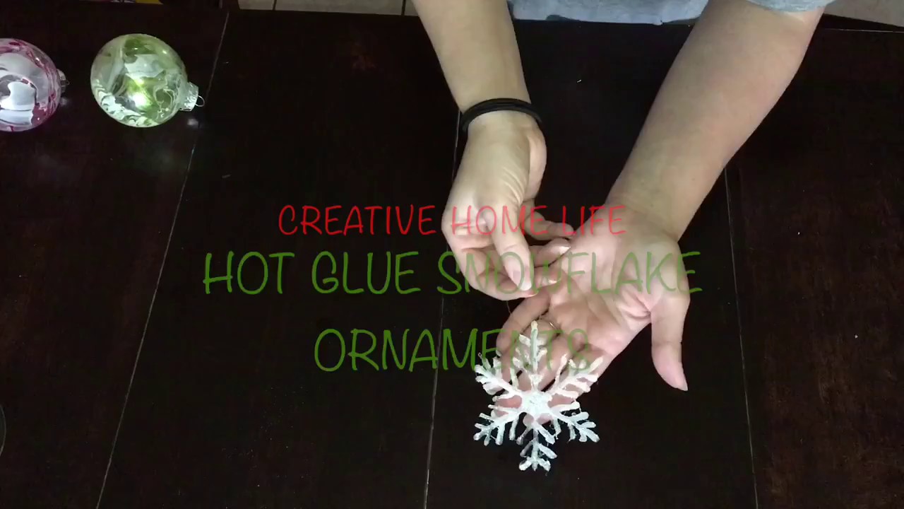 How to make hot glue snowflake (easy) - YouTube