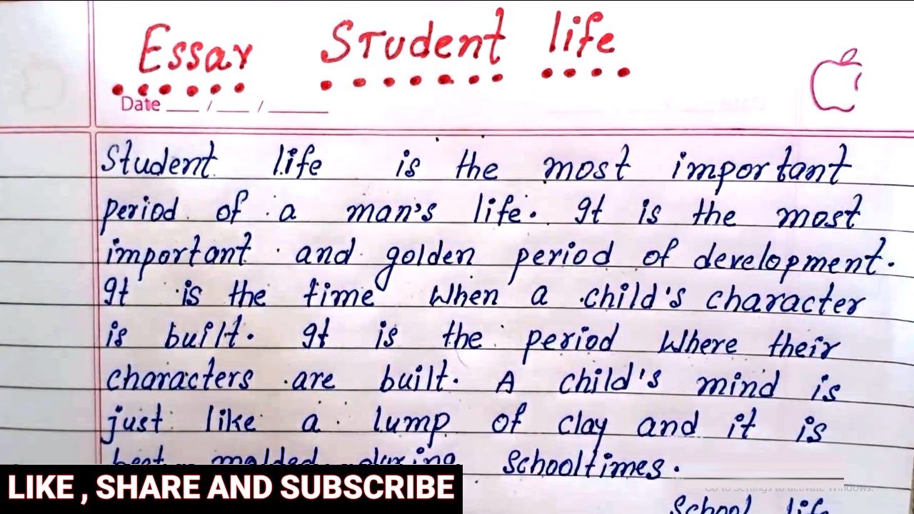 essay on student life | write essay on student life | student life ...