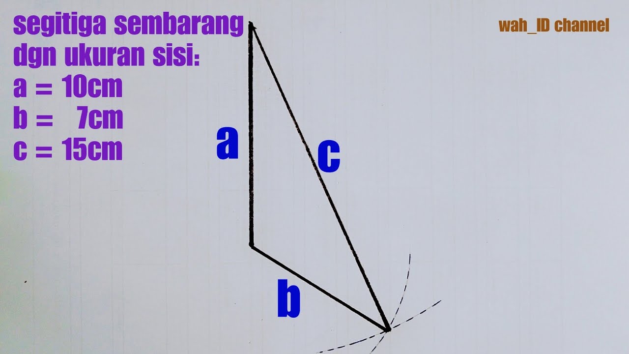 membuat "SEGITIGA SEMBARANG" ukur sisi yg diketahui, "pakai jangka" || gambar bangun datar ...