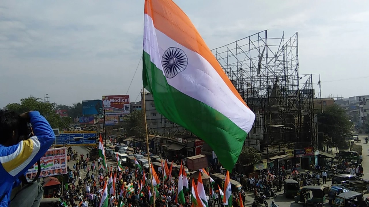 Special Longest National Flag Hoisting-26 jan 2017 Ranchi Jharkhand ...