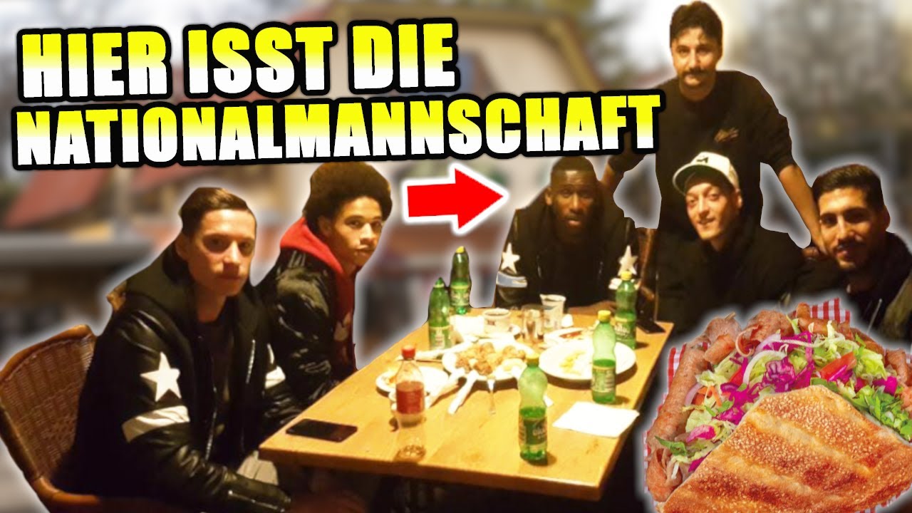Hier isst die NATIONALMANNSCHAFT DÖNER in BERLIN!! Rüdiger Özil Sane ...