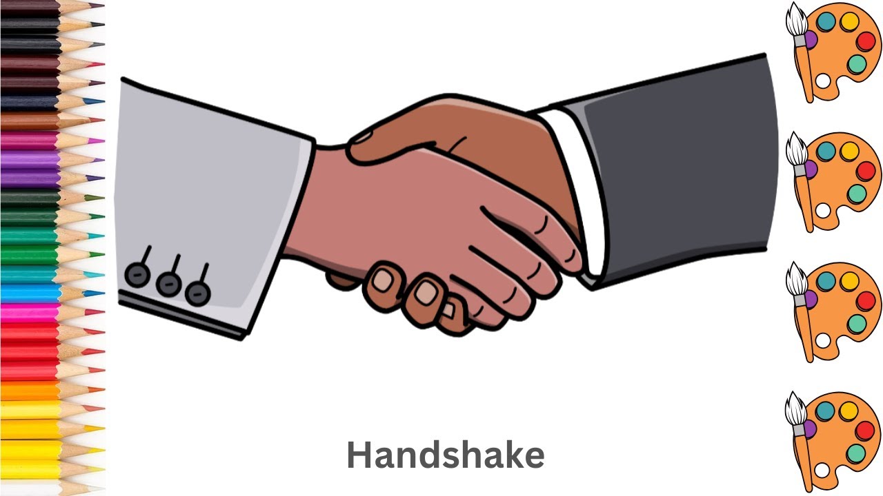 Handshake - Sketch Art and Paint | Step by step tutorial | Pencil to ...