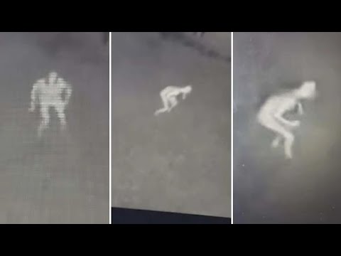A Security Camera Captures a Strange Humanoid Figure at Entrance of a ...