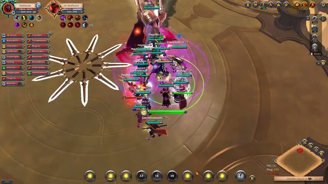 Albion Online Sir Bedivere PT healer IRON ROOT POV - YouTube