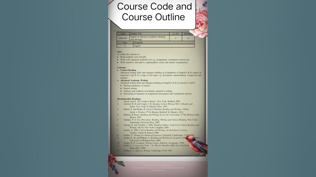 BS English Course Outline And Important Topics semester 4 YouTube bs-english-course-outline-and-important-topics-semester-4-youtube